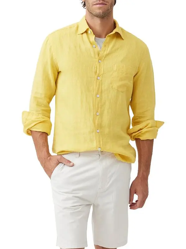 Rodd & Gunn Coromandel Linen Shirt - Canary