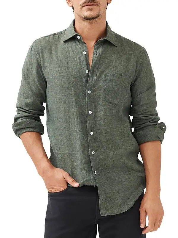 Rodd & Gunn Coromandel Linen Shirt - Forest