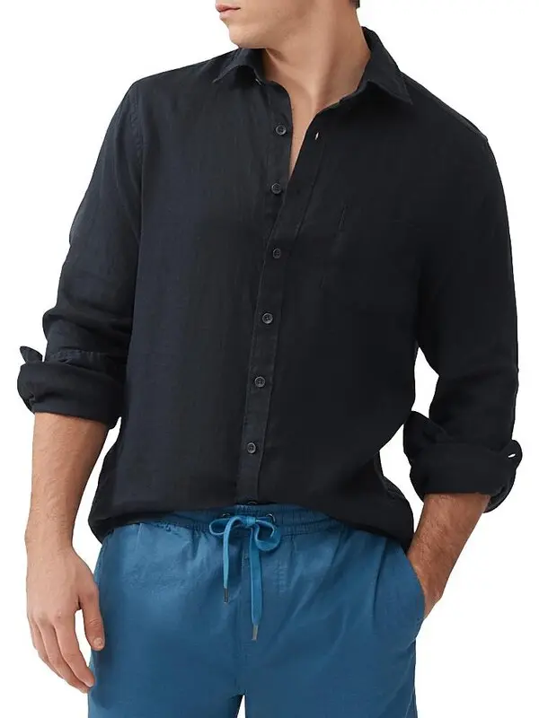 Rodd & Gunn Coromandel Linen Shirt - Midnight