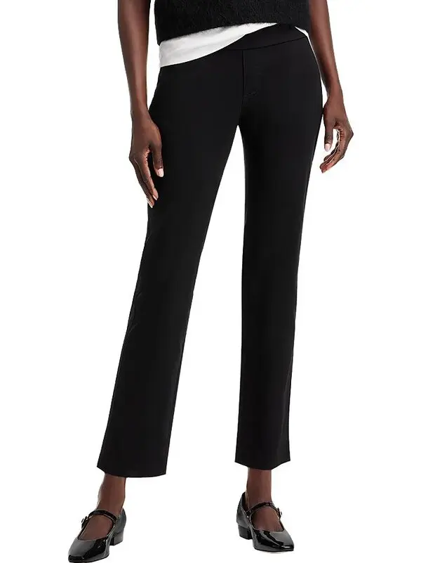 NIC+ZOE Wonderstretch Straight Leg Trousers - Black Onyx