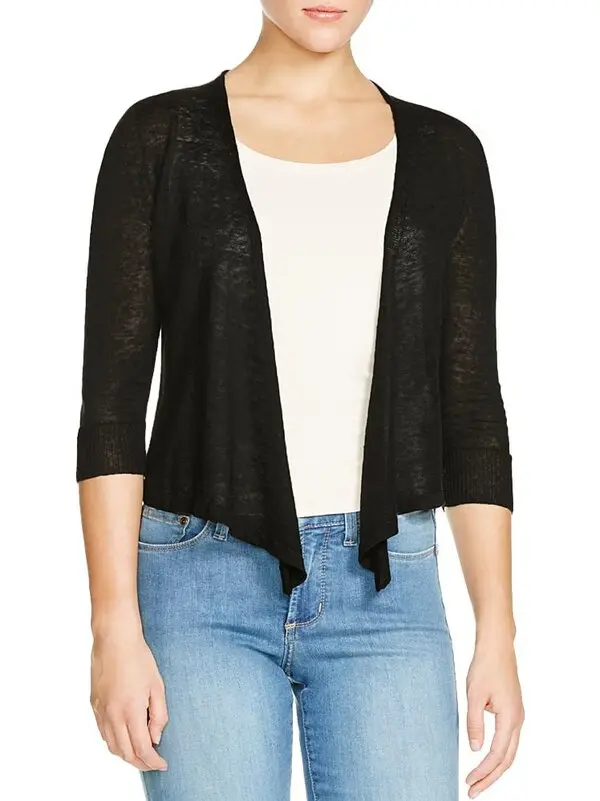 NIC+ZOE Petite Lightweight Four-way Cardigan - Black Onyx