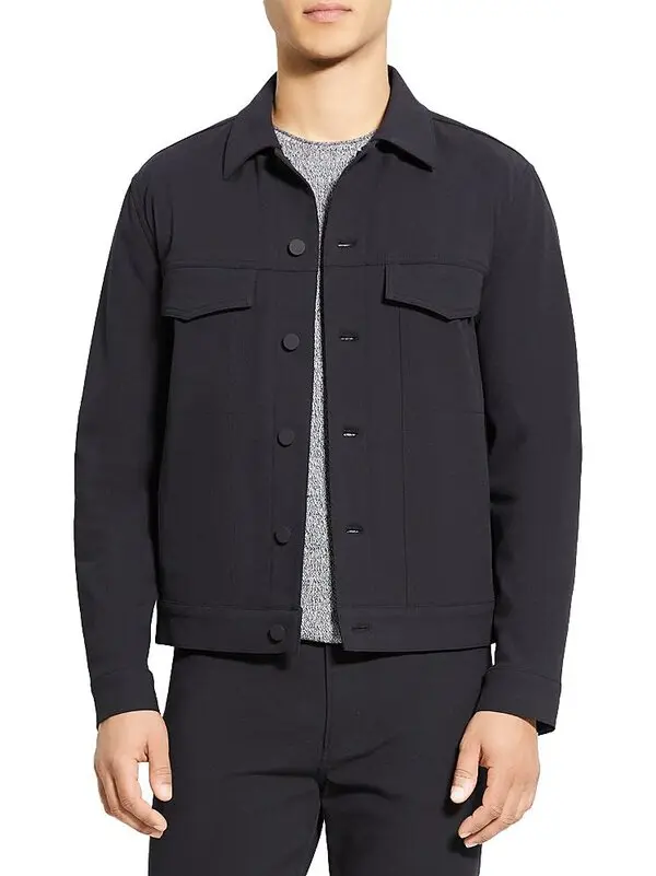 Theory River Jacket In Neoteric Twill - Sargasso