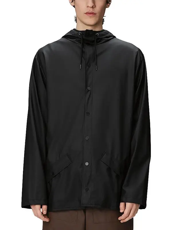Rains Waterproof Rain Jacket - Black