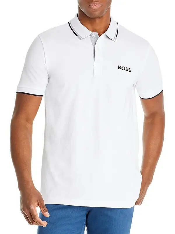 BOSS Paddy Pro Regular Fit Polo Shirt - White