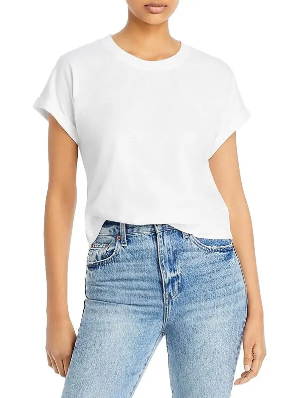 Splendid Skye Cuffed Tee - White