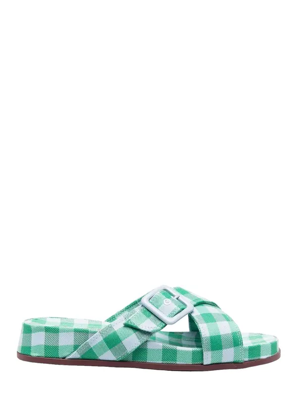 Camper Atonik Gingham Sandals - Green