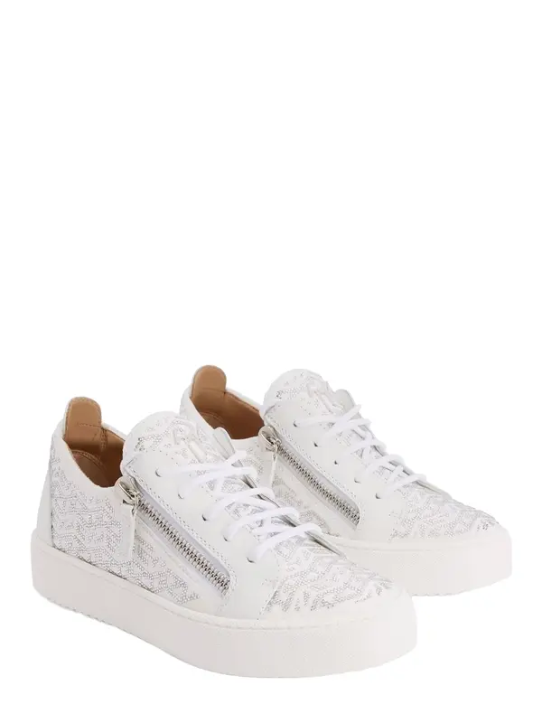 GIUSEPPE ZANOTTI Gail Monogram Sneakers - White