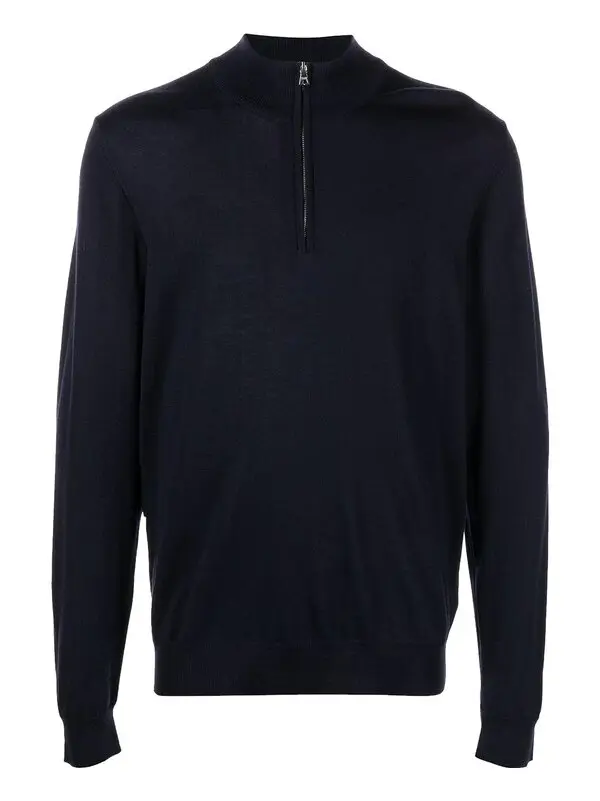 Orlebar Brown Half-zip Merino Sweater - Blue