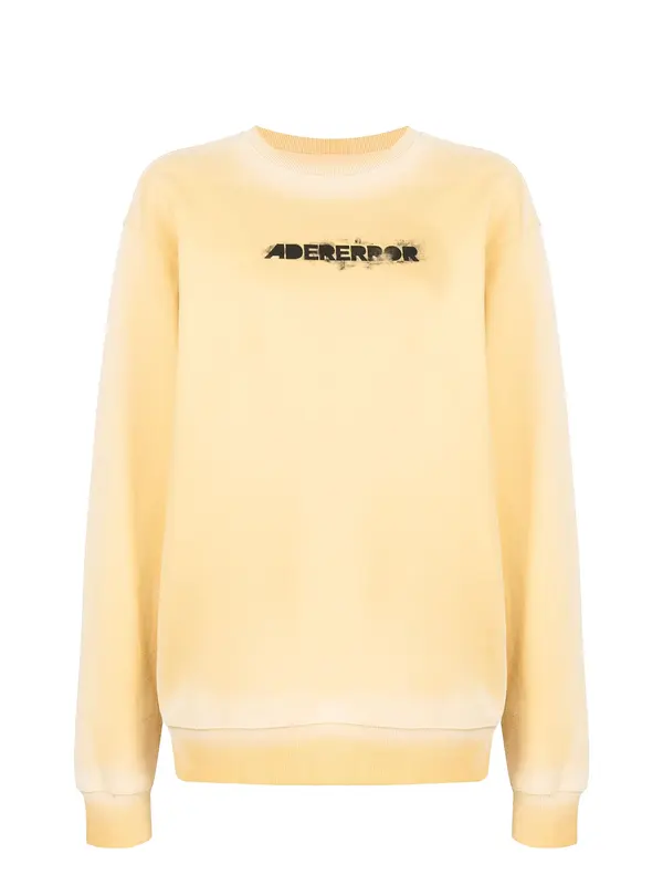ADER ERROR Logo-print Oversized Sweatshirt - Yellow