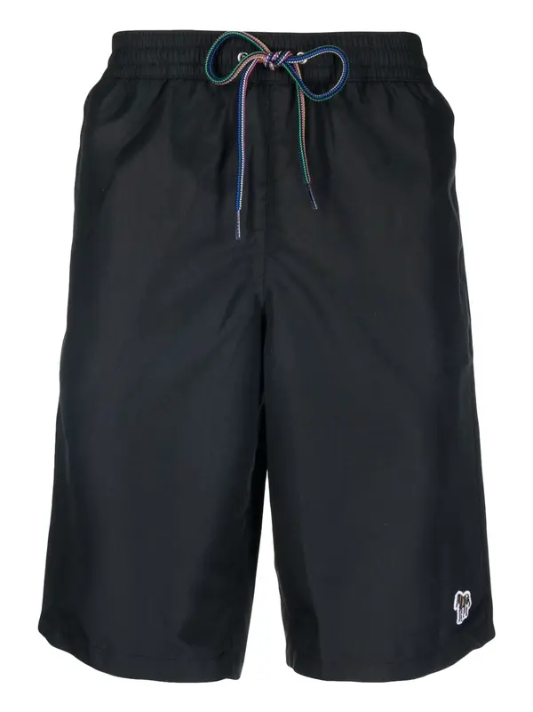 Paul Smith Patch-detail Drawstring Shorts - Blue