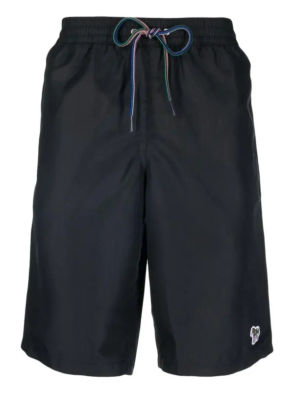 Paul Smith Patch-detail Drawstring Shorts - Blue