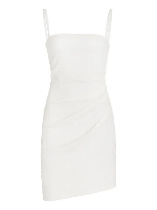 ANEMOS The Nadege Draped Mini Dress - White