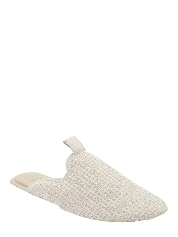 LUSSO CLOUD Pelli Waffle Knit Slipper - Perfect Grey/marshmallow