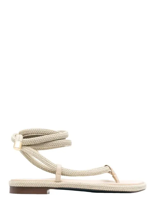 Patrizia Pepe Wraparound Rope Sandals - Neutrals