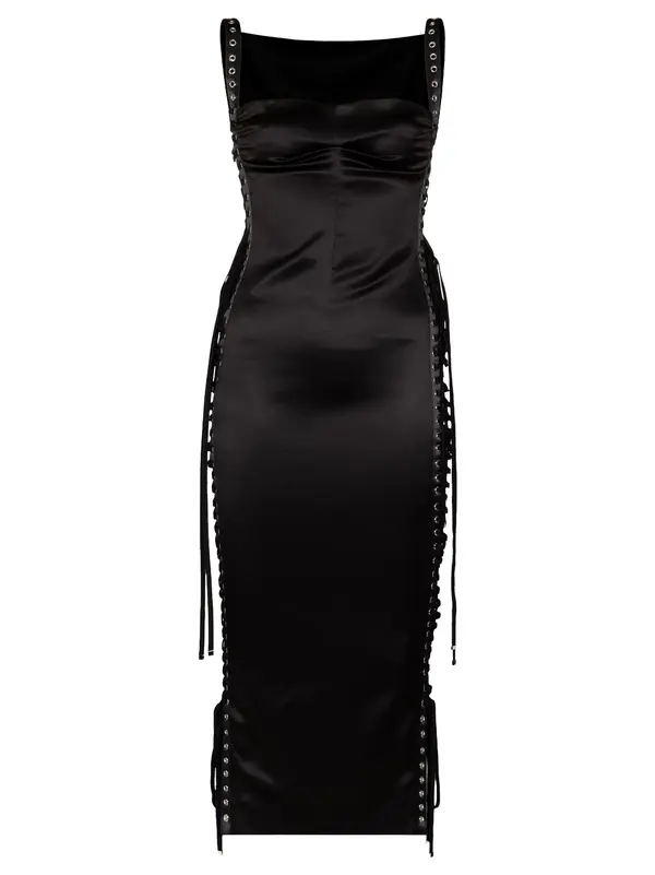 Dolce & Gabbana Lace-detail Midi Dress - Black