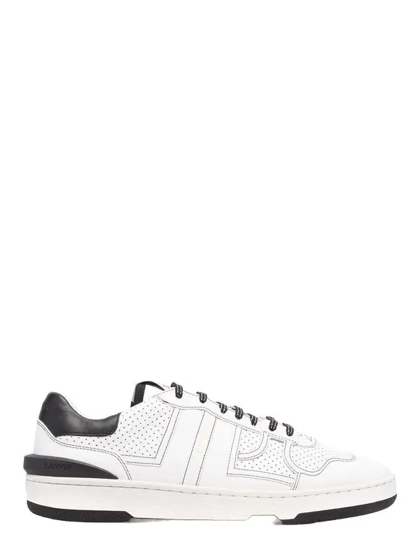 LANVIN Perforated-panel Leather Sneakers - White