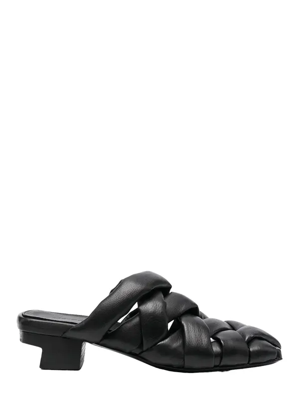 Marsèll 40mm Leather Mules - Black