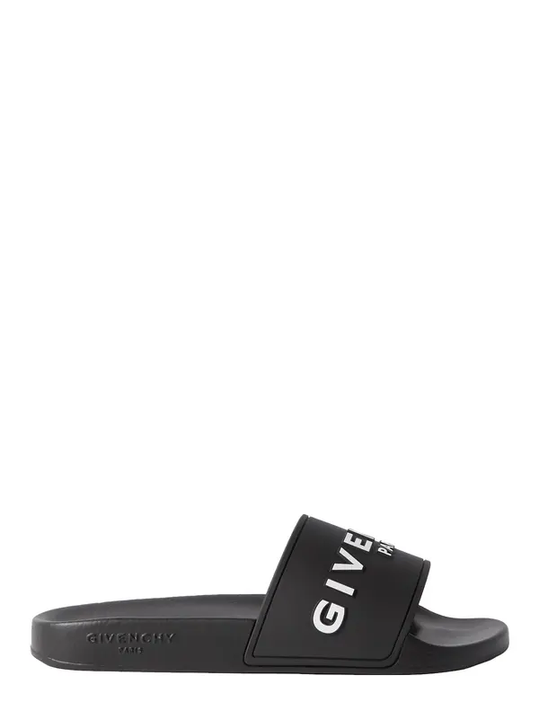 Givenchy Logo-embossed Rubber Slides - Black