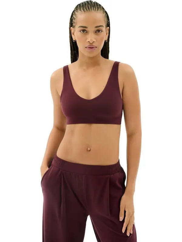 Splits59 Airweight Scoop Back Bra - Dark Cherry