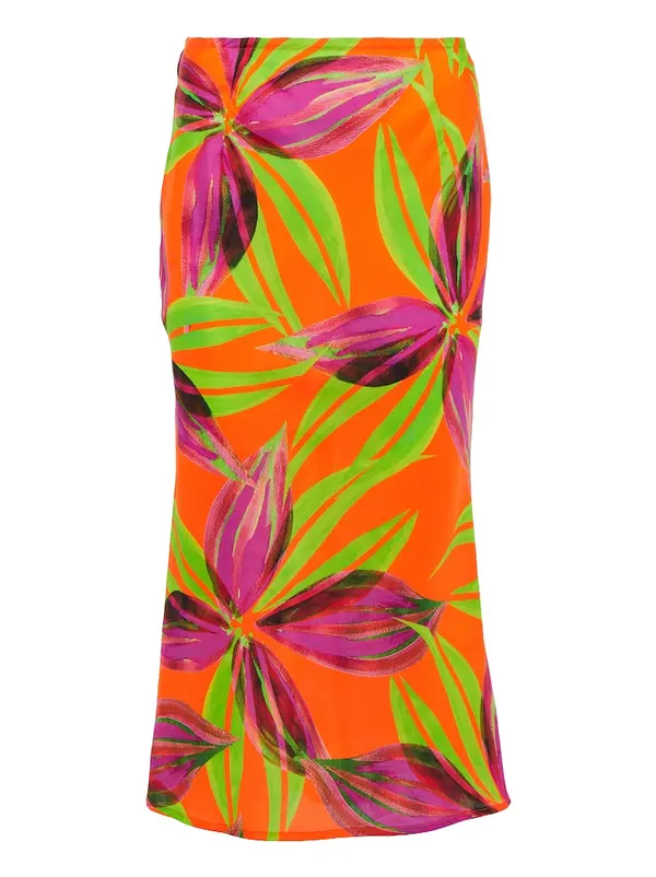 LOUISA BALLOU Printed Midi Skirt - Multicoloured