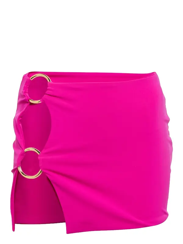 LOUISA BALLOU Ring-detail Cutout Miniskirt - Pink