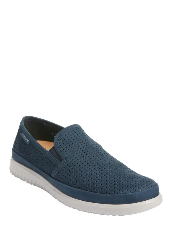 Mephisto Tiago Perforated Loafer - Navy Nubuck