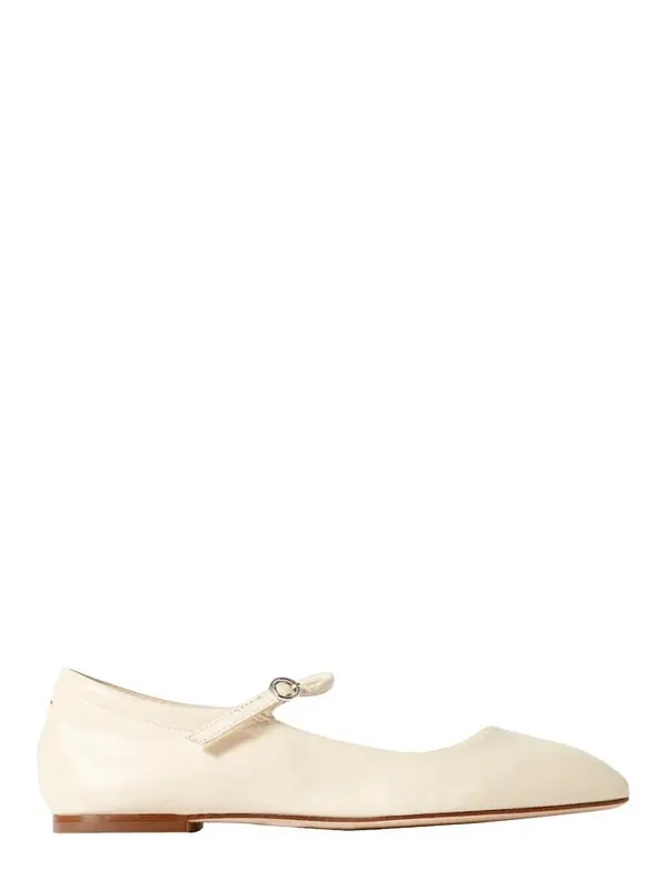AeydĒ Uma Leather Mary Jane Ballet Flats - Neutrals