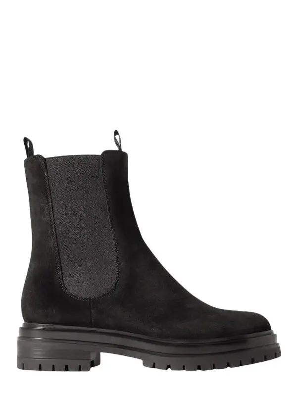 GIANVITO ROSSI Chester Suede Chelsea Boots - Black