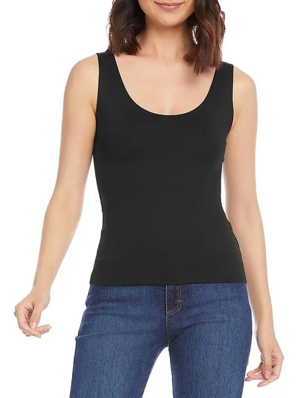 Karen Kane Scoop Neck Tank - Black