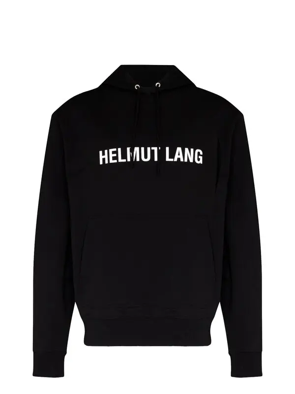 Helmut Lang Logo-print Hoodie - Black