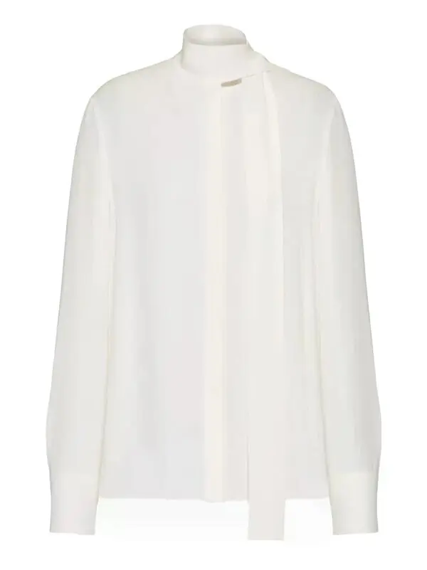 Valentino Garavani Georgette Silk Top - White