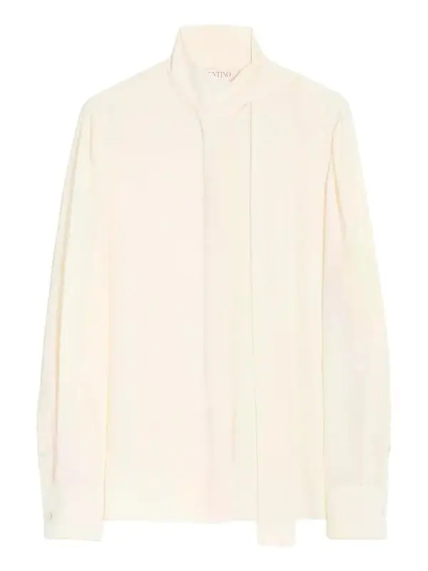 Valentino Garavani Georgette Silk Top - White