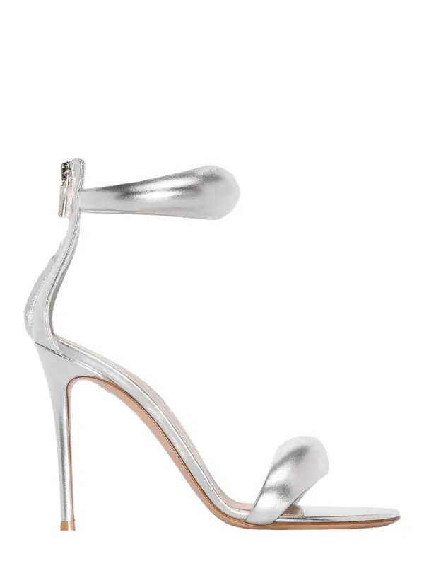 GIANVITO ROSSI Bijoux 105mm Leather Sandals - Silver