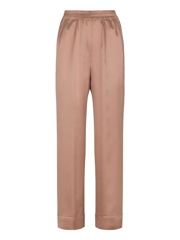 Dolce & Gabbana Contrast-trim Satin Pajama Bottoms - Pink