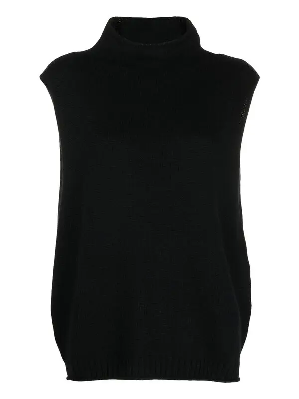 LISA YANG Tovy High-neck Cashmere Vest - Black