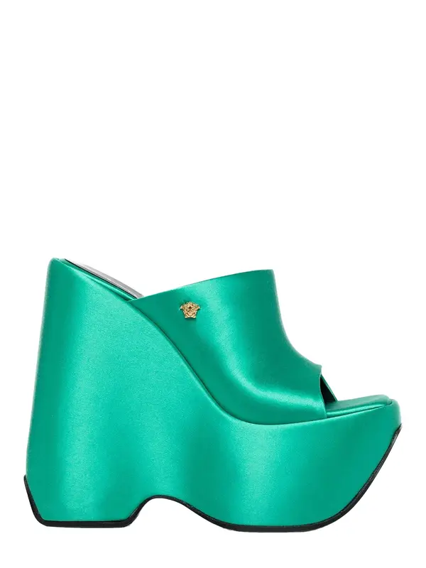 Versace Platform Wedge Heels - Green