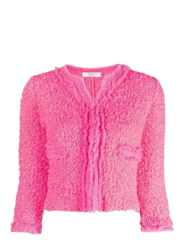 CHARLOTT Long Sleeve Fitted Jacket - Pink