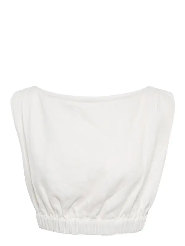 Sir The Label Linen Crop Top - White