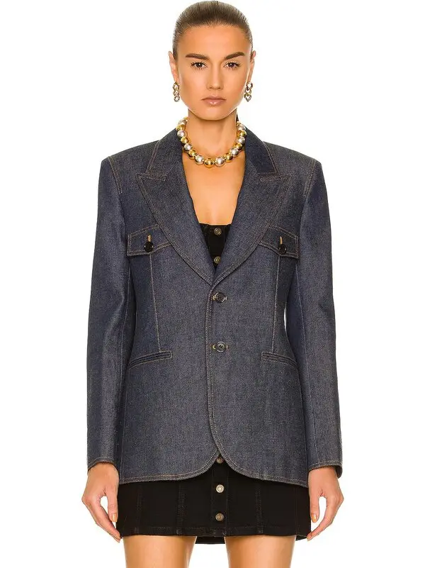 Saint Laurent Tailored Jacket - Deep Blue Marine