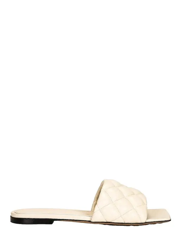 Bottega Veneta Padded Stretch Flat Sandals - Sea Salt