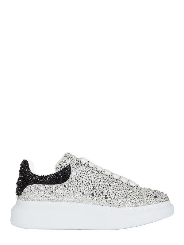 Alexander McQueen Oversized Sneaker - White  Black  & Crystal