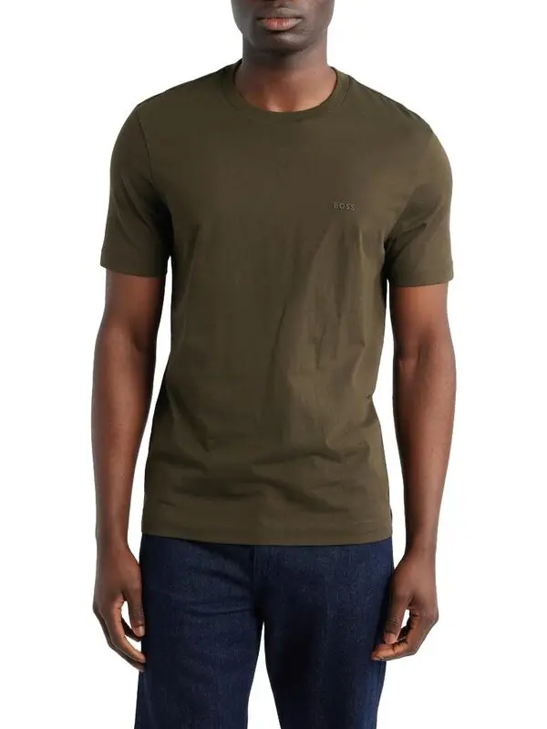 BOSS Thompson Solid T-shirt - Op Green