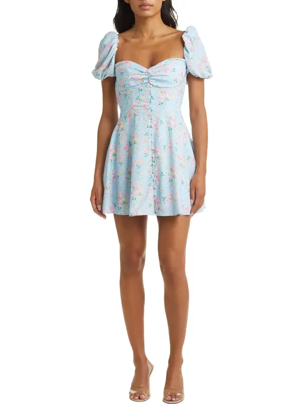 House Of Cb Aria Mini Sundress - Blue
