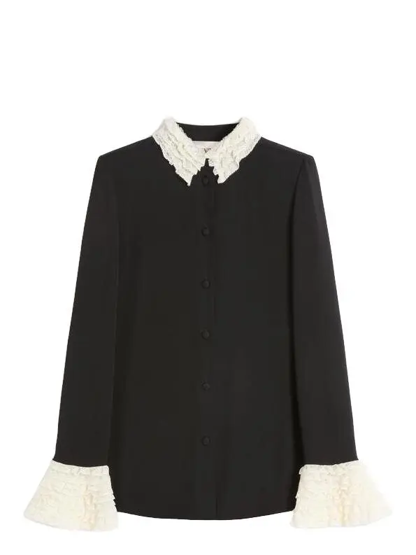 Valentino Garavani Georgette Blouse - Black/ivory