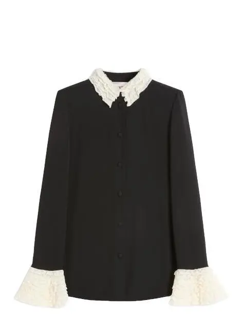 Valentino Garavani Georgette Blouse - Black/ivory