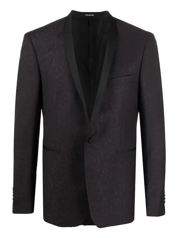 Tagliatore Paisley-jacquard Single-breasted Blazer - Black