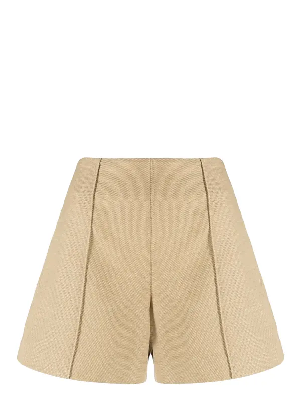 Vince Sculptural Panama Shorts - Neutrals