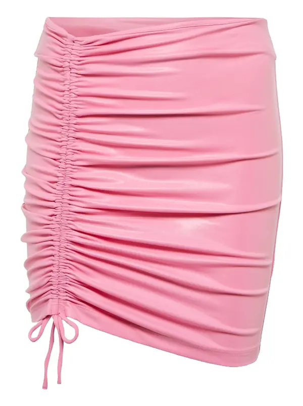 Remain Birger Christensen Margaritta Ruched Mini Skirt - Pink