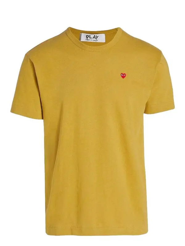 Play Comme Des Garcon Heart Crewneck T-shirt - Olive