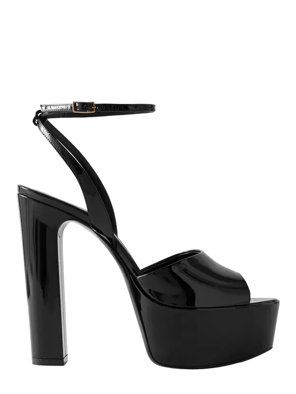 Saint Laurent Jodie Platform Sandals - Black